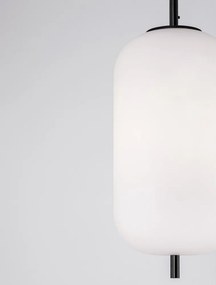 Bílé/černé skleněné závěsné svítidlo ø 22 cm Lato – Nova Luce
