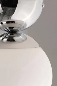 Bílé/v leskle stříbrné barvě stropní svítidlo z opálového skla ø 15 cm Leah – Jotex