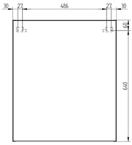 Mereo, Mereo Koupelnová zrcadlová skříňka 60 cm, galerka, 1x dvířka levá, Multidecor, Dark Rockford Hic, MER-CN798G61DRH1