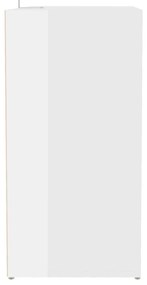 Botník bílý s vysokým leskem 60 x 35 x 70 cm dřevotříska - Default Title
