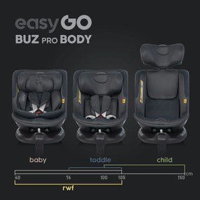 Autosedačka EasyGo Buz Pro Body Granito