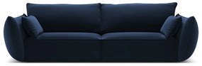 Tmavě modrá sametová pohovka 208 cm Vanda – Mazzini Sofas