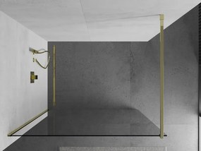 Mexen Kioto sprchová stěna Walk-in 100 x 200 cm, transparentní 8 mm, zlatá - 800-100-101-50-00