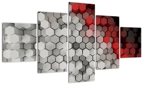 Obraz - 3D hexagony (125x70 cm)