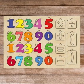 Dřevěná montessori smyslová pomůcka - Matematika | SENTOP H017