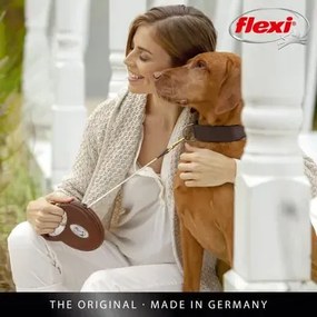 Flexi Leather M pásek 5m černá kůže / Vodítko