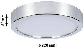 Paulmann 78921, chromové koupelnové svítidlo, 13W LED 3000K stmívatelné, prům.22cm, IP44