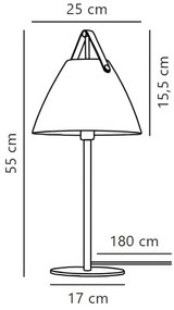 DFTP by Nordlux - Stolní lampa STRAP 1xE27/40W/230V černá