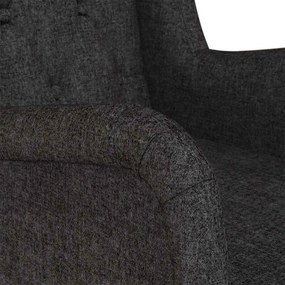 Houpací křeslo s nohami z kaučukovníkového dřeva černé textil 329407