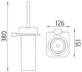 Toaletní WC kartáč KIBO IXI