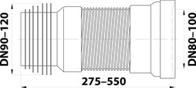 Bruckner WC dopojení flexi 245 - 530 mm bílá 159.325.0