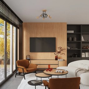 Sollux Lighting Lustr EMBER 5 černý