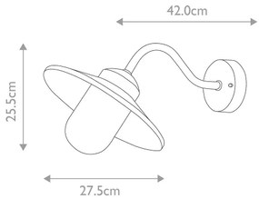 Elstead  KLAMPENBORG-WHT- Venkovní svítidlo KLAMPENBORG 1xE27/60W/230V IP44 bílá