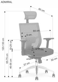 Kancelářská židle ELMIR černá/šedá