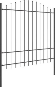 Zahradní plot WOERDEN 5 ks 170 x 215 cm Práškově lakovaná ocel 3360116
