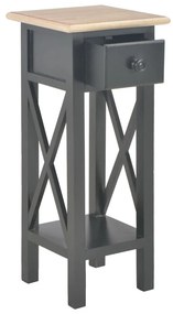 Odkládací stolek černý 27 x 27 x 65,5 cm dřevo 280059