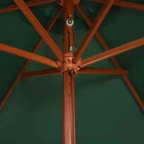 Zahradní slunečník s dřevěnou tyčí Ø 270 cm Šedohnědá taupe