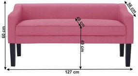 Tempo Kondela Čalouněná lavice FIRONA, růžová