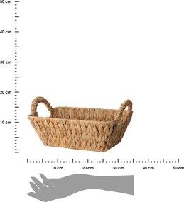 Obdélníkový košík PETTER 30x20 cm vodní hyacint natural