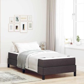 Postel s boxspringem Tmavě hnědá 90 x 200 cm textil 3398461