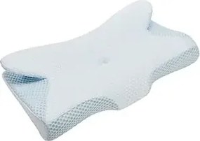 Powerton ERGO LUNIA bílo-světle modrá / Ergonomický polštář / PU pěna
