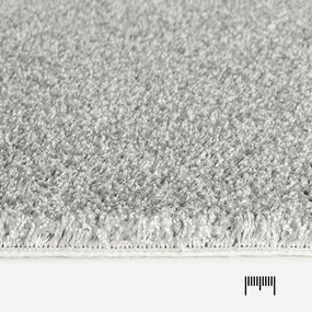 Metrážový koberec Manhattan 93 šíře 4m stříbrná