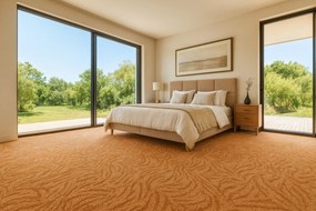 ITC, Metrážový koberec Spring 6430, na míru, šíře 4m,5m, oranžová, filc, ložnice