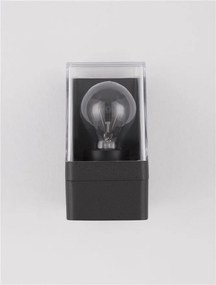 NV 9492740 Venkovní nástěnné svítidlo SELENA antracitový hliník a čirý akryl E27 1x12W 220-240V bez žárovky IP65 - NOVA LUCE