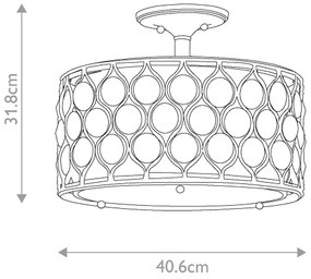 Feiss FE-LUCIA-SF - Přisazený lustr LUCIA 3xE27/60W/230V