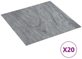 Samolepicí podlahové desky 20 ks PVC 1,86 m² světle šedé - Default Title