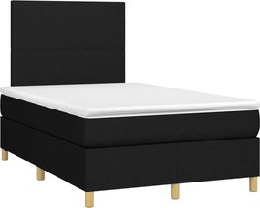 Box spring postel s matrací černá 120x200 cm textil 3142163
