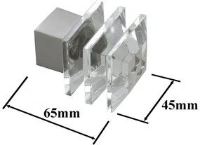 Garnýž kovová 210 cm dvouřadá - dvojitá 20x20 Crystal matná stříbrná