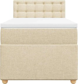 Box spring postel s matrací krémová 80 x 200 cm textil 3286526
