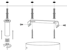 Lustr na lanku SILIA 5xG9/12W/230V černá
