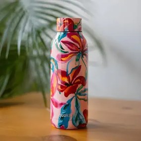 Quokka Solid tropical bloom / Nerezová termoláhev / 510 ml / dvouplášť