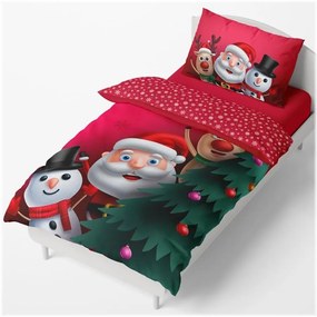 Vánoční ložní povlečení - motiv Pozdravy ze severního pólu - 100% bavlna Renforcé - 70 x 90 cm + 140 x 200 cm