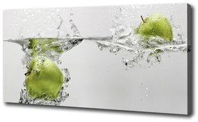 Wallmuralia Foto obraz na plátně Jablko pod vodou 100x50