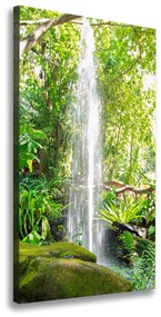 Wallmuralia Vertikální Foto obraz na plátně Vodopád v džungli 50x100