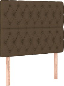 Box spring postel s matrací tmavě hnědá 90x190 cm textil 3131636