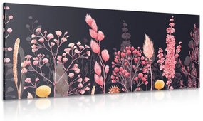 Obraz variace trávy v růžové barvě