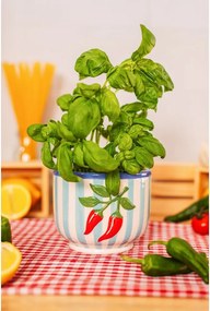 Keramický ručně malovaný obal na květináč ø 12 cm Chilli – Sass &amp; Belle