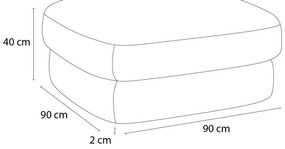 Tmavě šedá podnožka z textilie bouclé Leonore – Bobochic Paris
