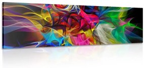 Obraz abstraktní barevný chaos - 150x50 cm