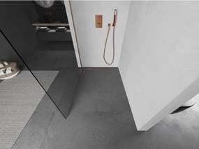 Mexen Kioto, sprchová zástěny typ Walk-In 65 x 200 cm, 8mm čiré sklo, měděný matný profil, 800-065-101-65-00