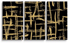 Sablio Obraz - 3-dílný Zlaté malování - 120x80 cm