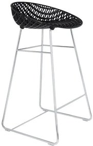 Kartell - Barová židle Smatrik, chrom/černá