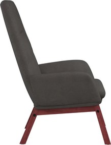 Relaxační židle tmavě šedá textil 341384
