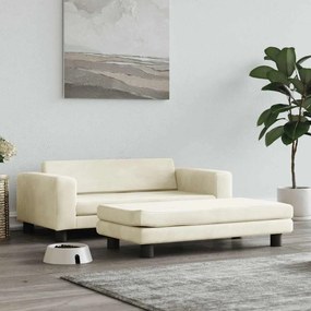 vida Pelíšek pro psa s prodlužovacím dílem krémový 100x50x30 cm samet 172025