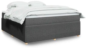 Box spring postel s matrací tmavě šedá 180x200 cm textil 3285589