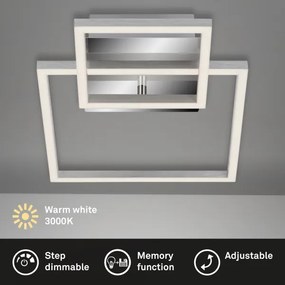 LED Stmívatelné stropní svítidlo LED/12W/230V 3000K matný chrom